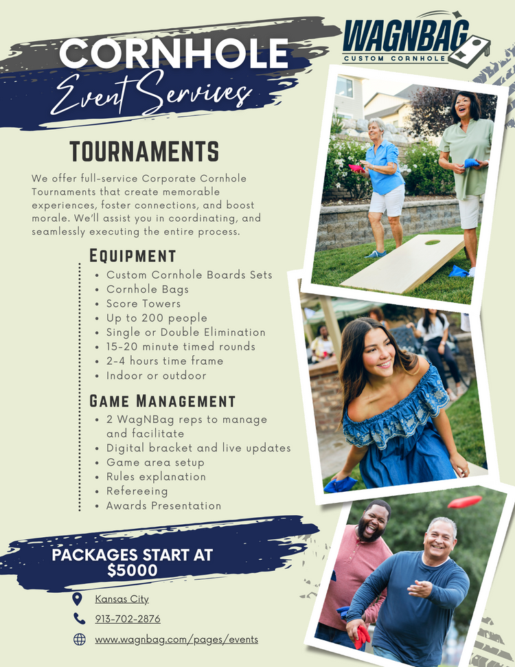 Corporate Cornhole Tournaments – WagNBag Custom Cornhole